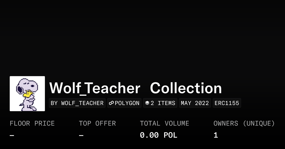 Wolf_Teacher Collection - Collection | OpenSea