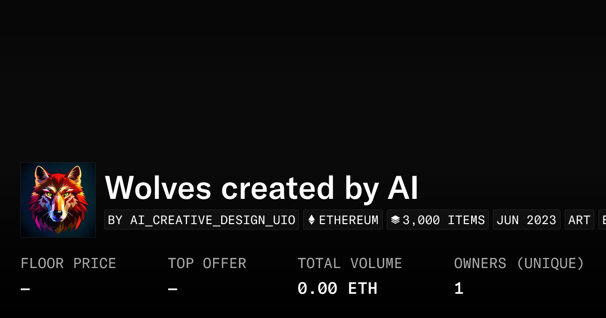 Wolves created by AI - Collection | OpenSea