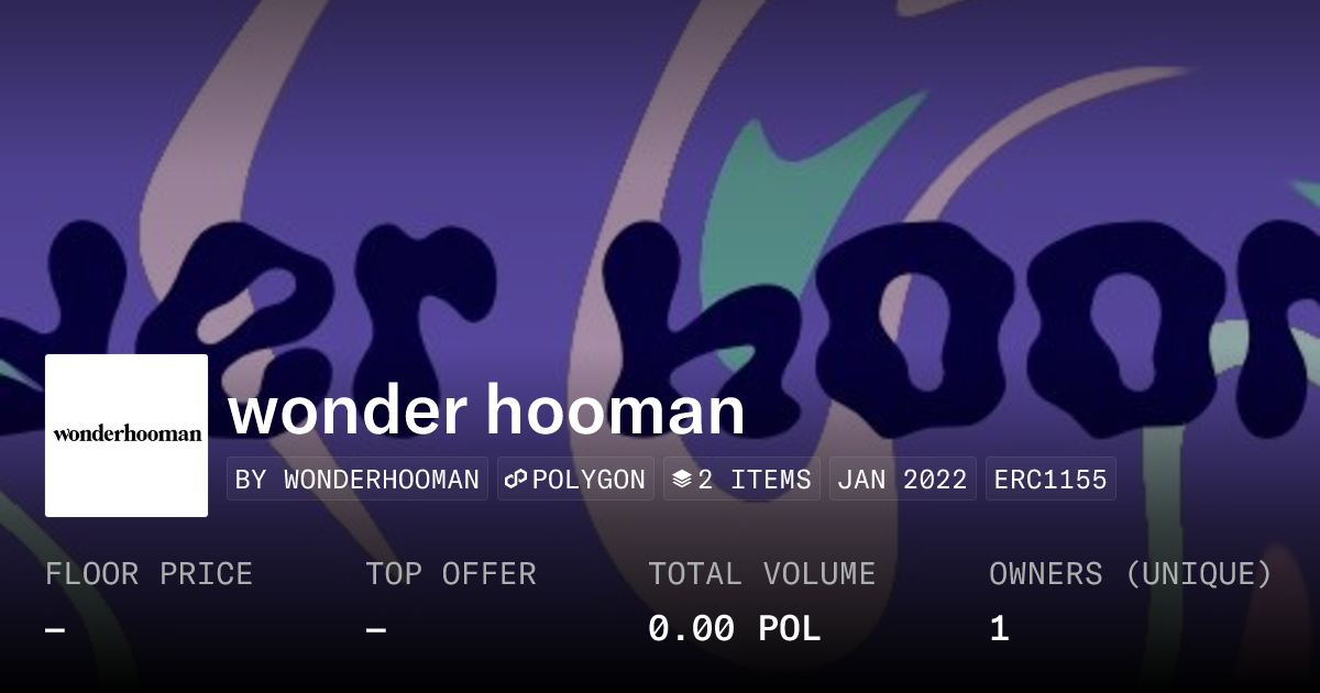 wonder hooman - Collection | OpenSea