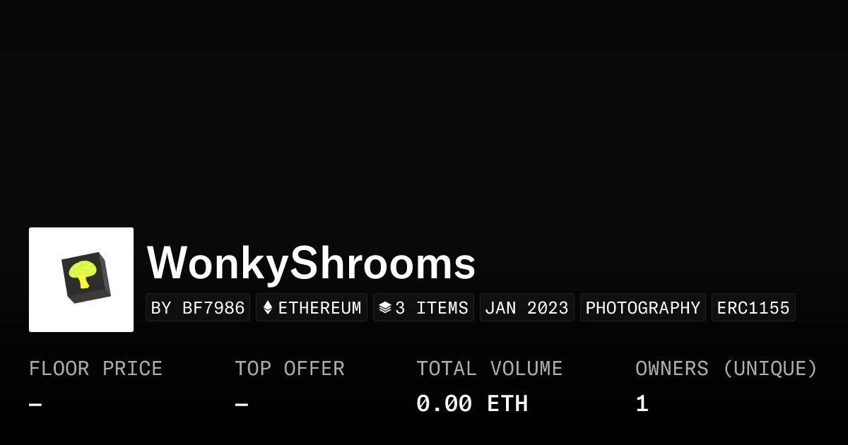 WonkyShrooms - Collection | OpenSea