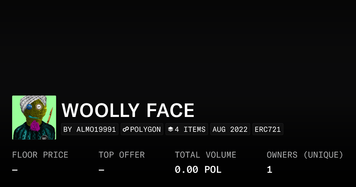 WOOLLY FACE - Collection | OpenSea