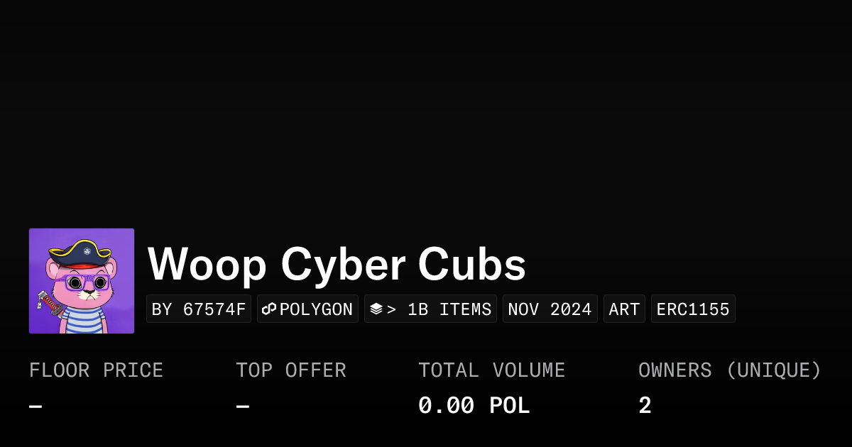 Woop Cyber Cubs - Collection | OpenSea