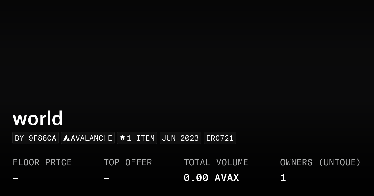 world - Collection | OpenSea