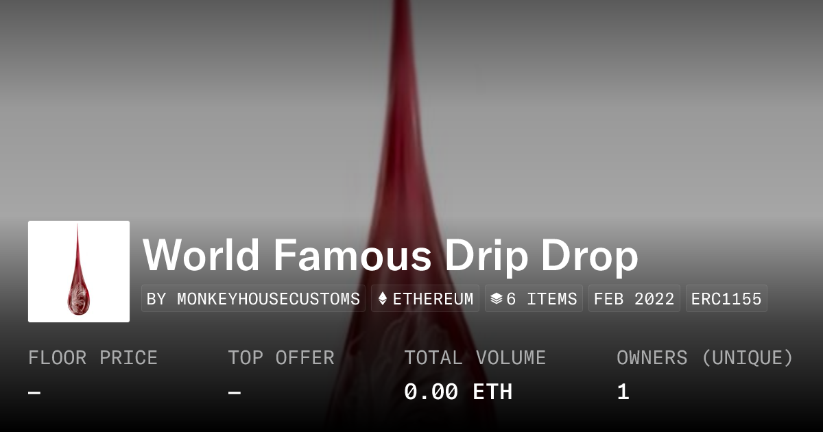 World Famous Drip Drop - Collection | OpenSea