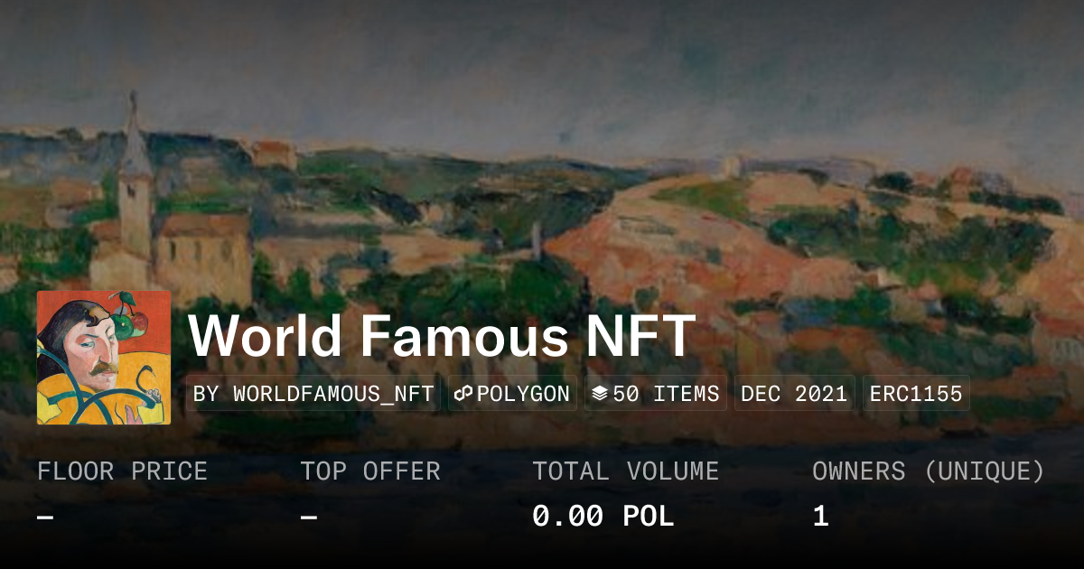 World Famous NFT - Collection | OpenSea