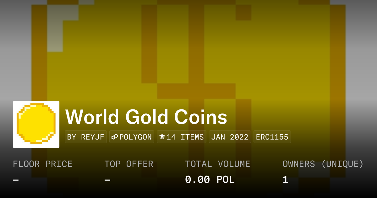 World Gold Coins - Collection | OpenSea