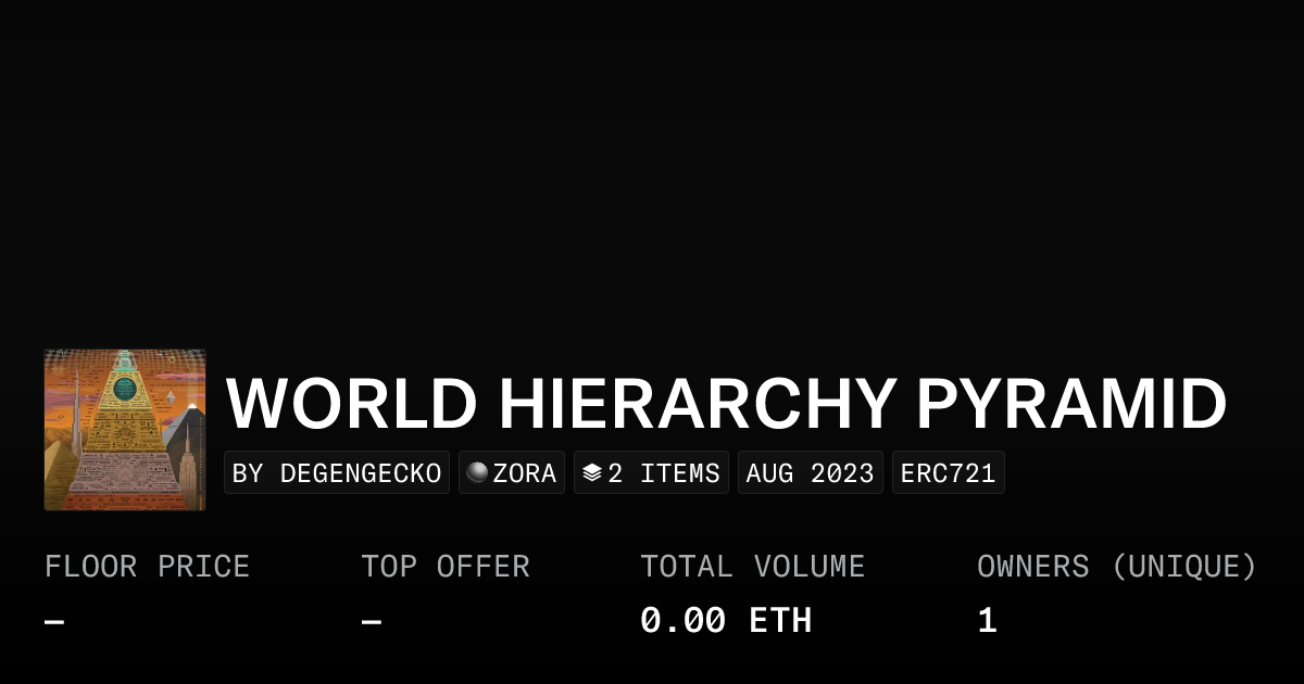 WORLD HIERARCHY PYRAMID - Collection | OpenSea
