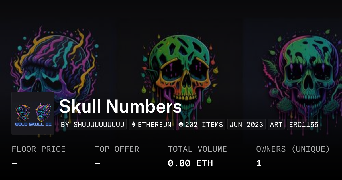 Skull Numbers - Collection | OpenSea