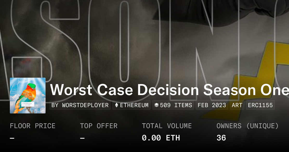 Worst Case Decision Season One - Collection | OpenSea