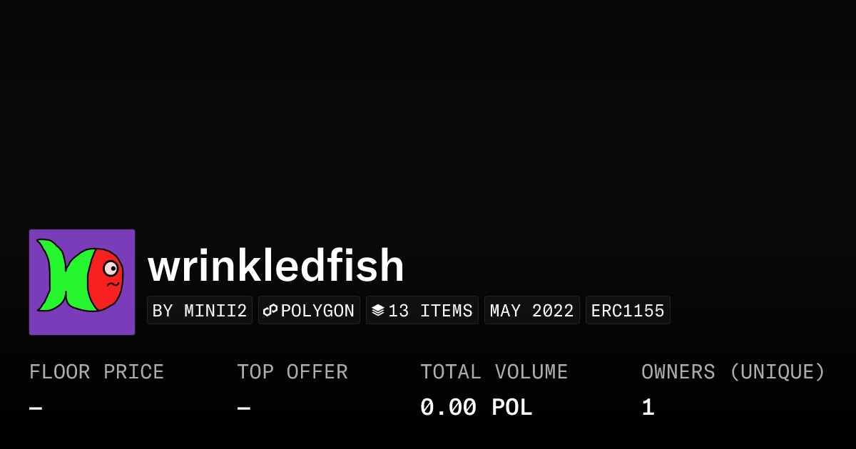 wrinkledfish - Collection | OpenSea