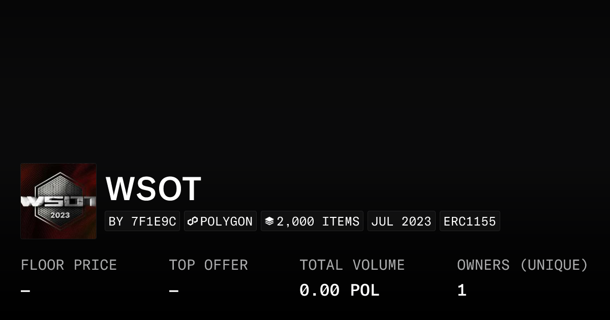 WSOT - Collection | OpenSea