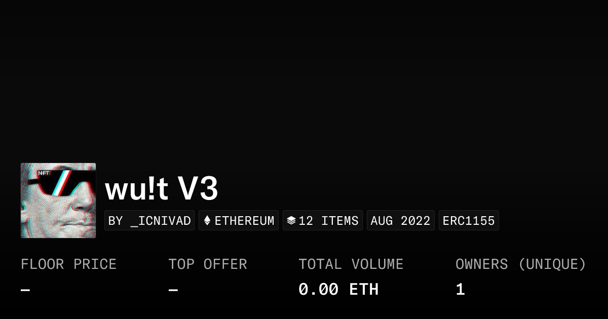 wu!t V3 - Collection | OpenSea