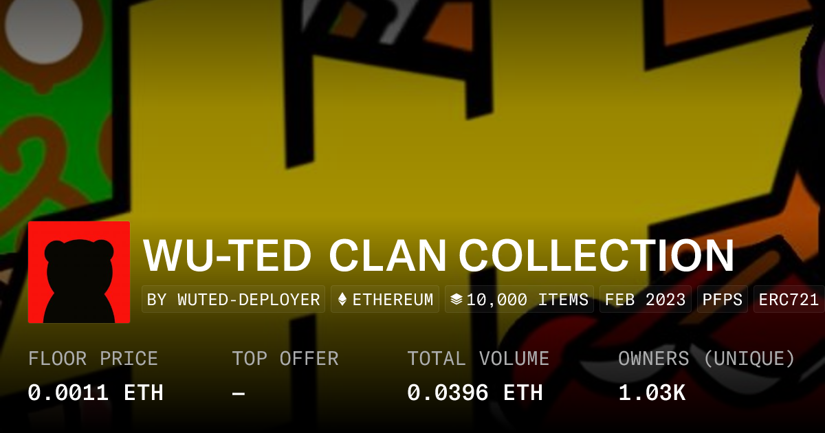 WU-TED CLAN COLLECTION - Collection | OpenSea