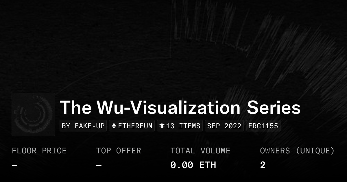 The Wu-Visualization Series - Collection | OpenSea