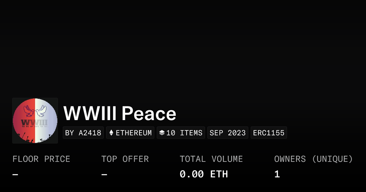 WWIII Peace - Collection | OpenSea