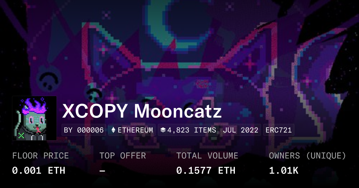 XCOPY Mooncatz - Collection | OpenSea