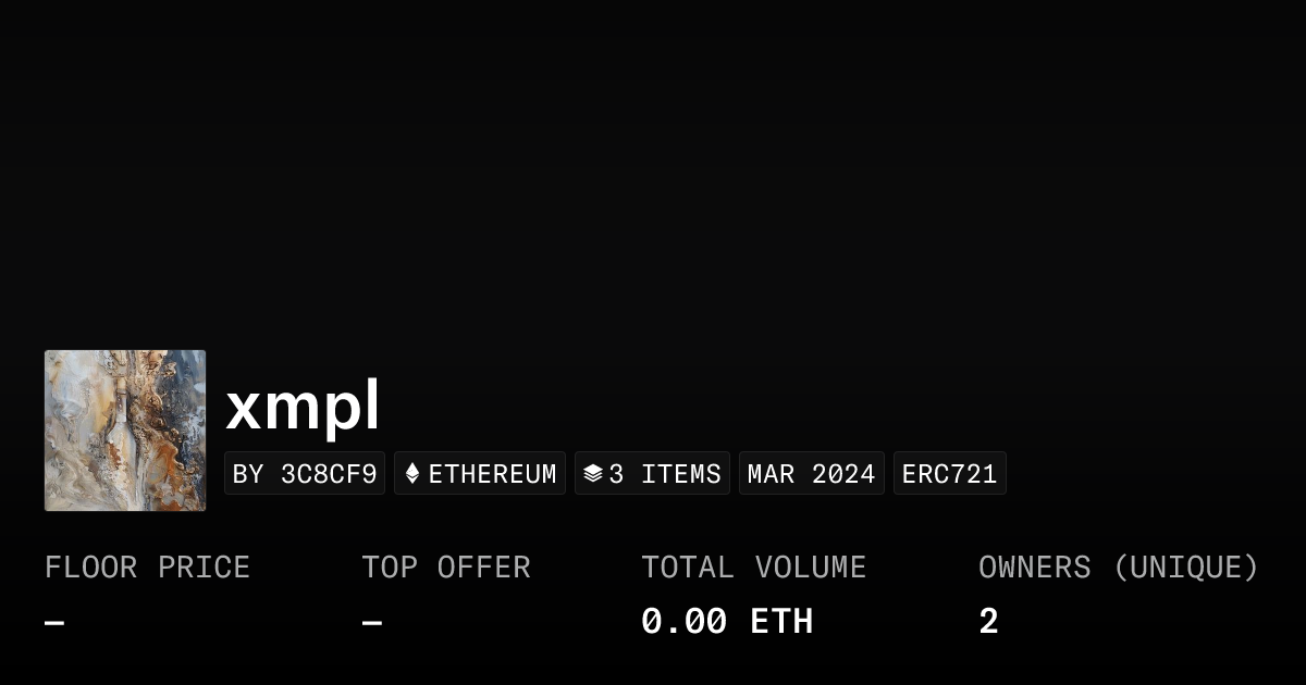 xmpl - Collection | OpenSea