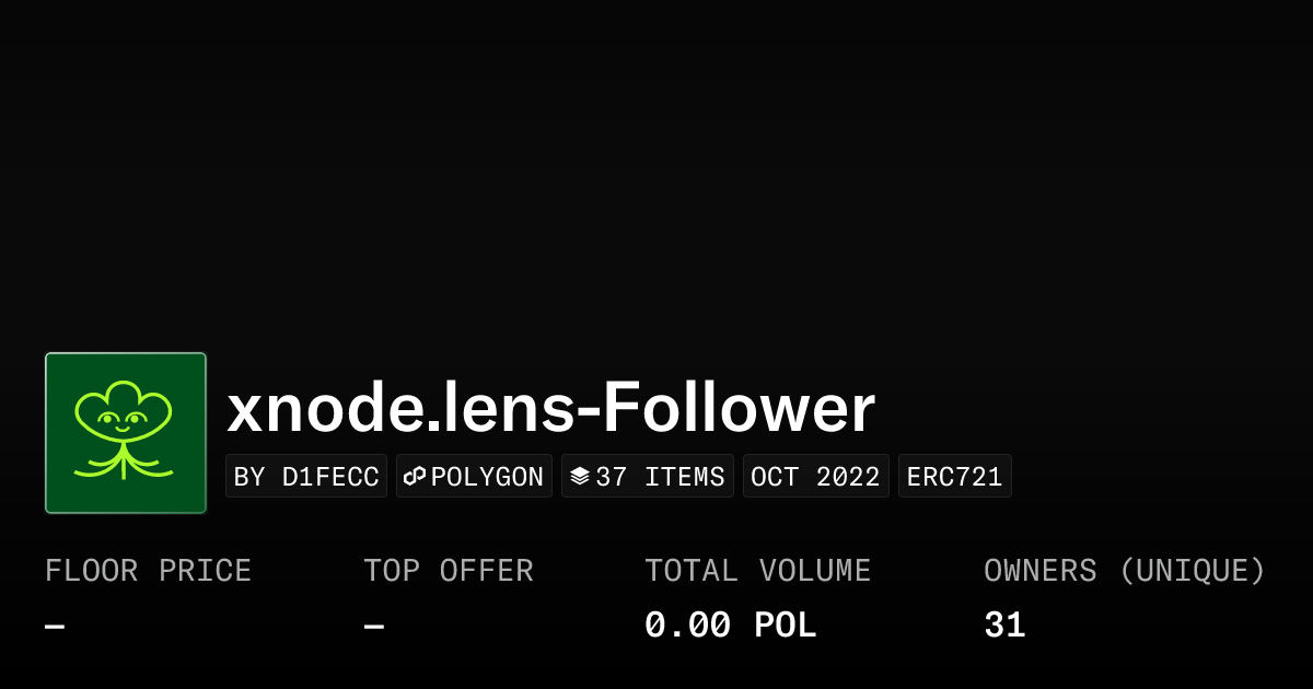 xnode.lens-Follower - Collection | OpenSea