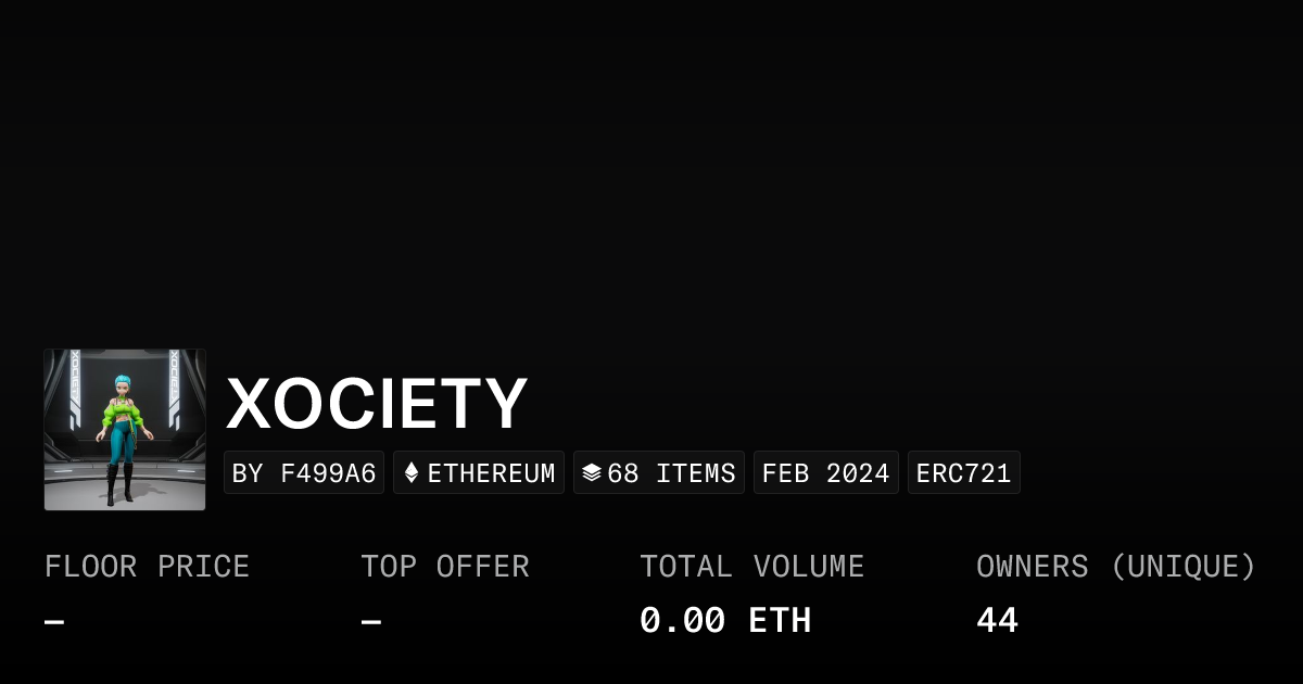 XOCIETY - Collection | OpenSea