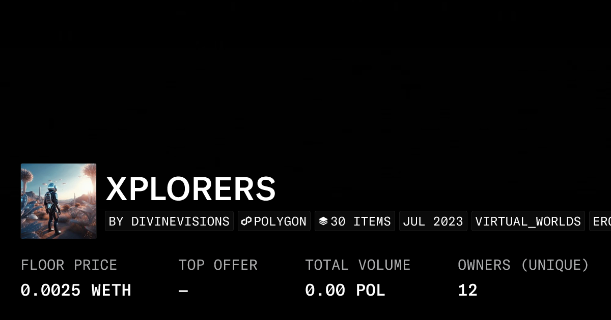 XPLORERS - Collection | OpenSea