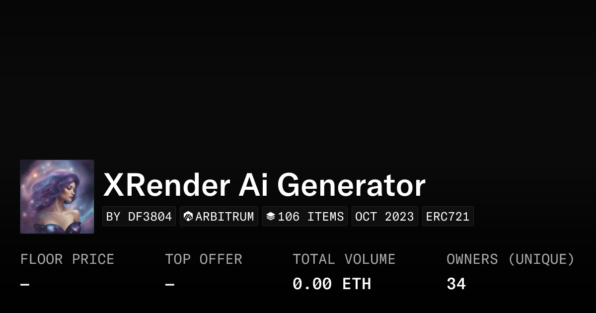 XRender Ai Generator - Collection | OpenSea