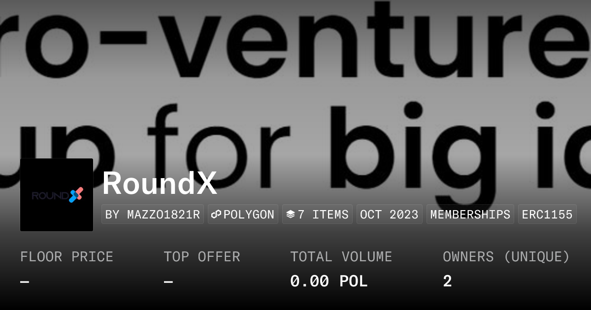 RoundX - Collection | OpenSea