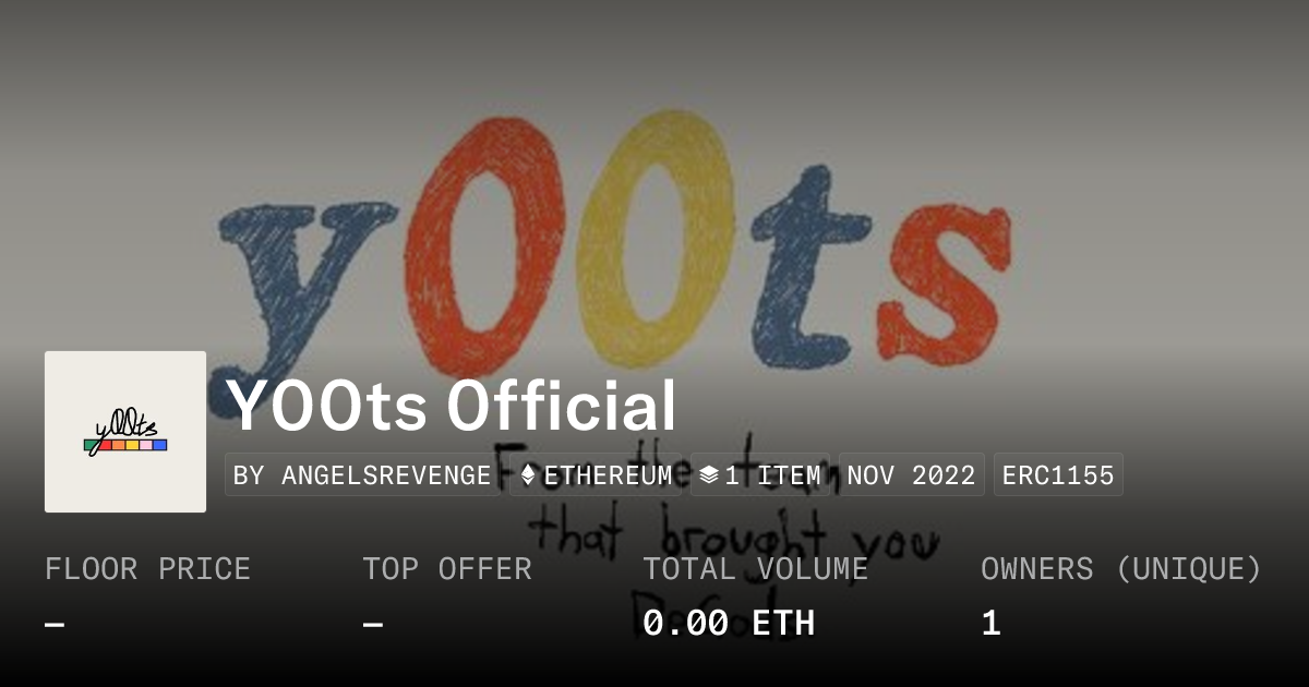 Y00ts 0fficial - Collection | OpenSea