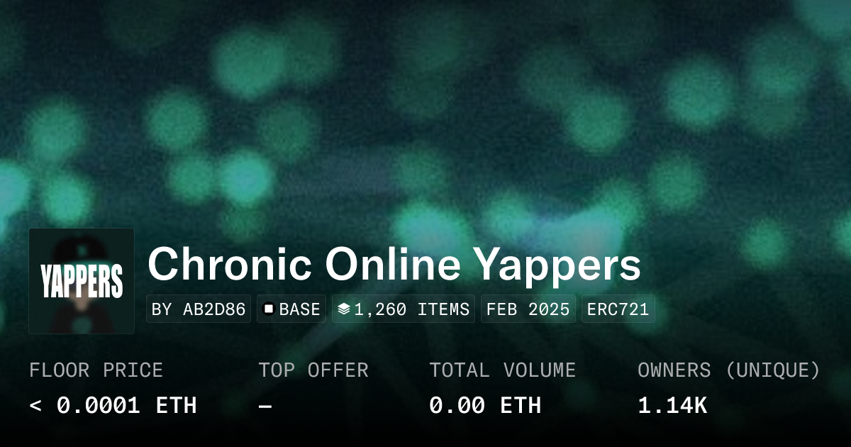 Chronic Online Yappers - Collection | OpenSea