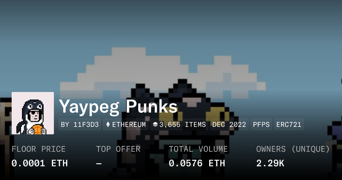 Yaypeg Punks - Collection | OpenSea