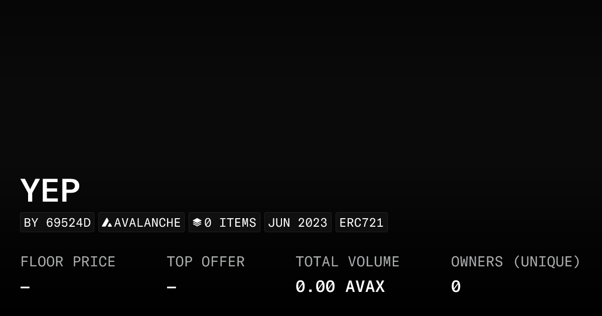 YEP - Collection | OpenSea