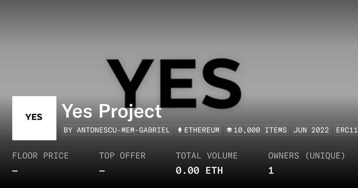 Yes Project - Collection | OpenSea