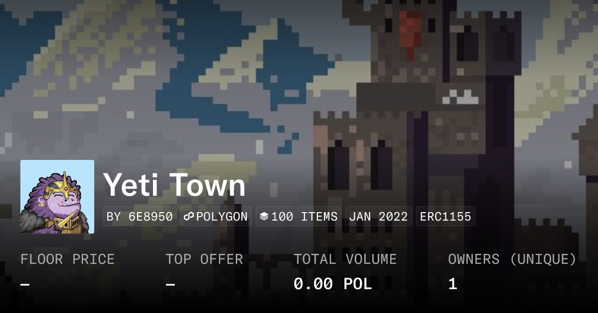 Yeti Town - Collection | OpenSea