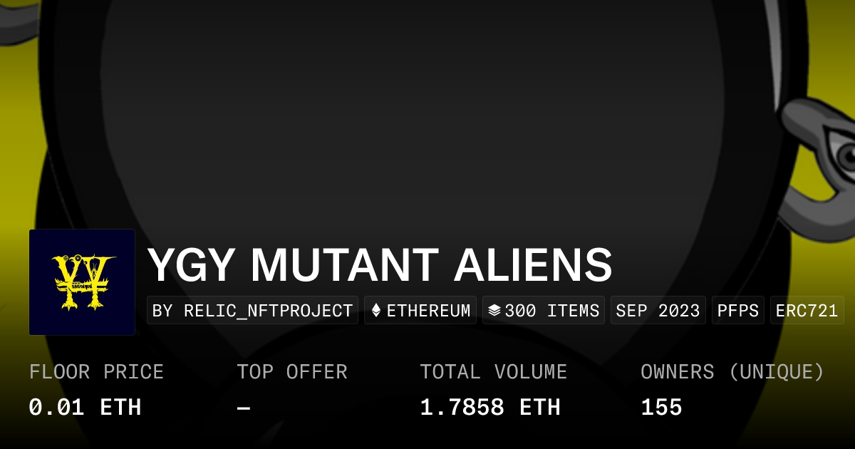 YGY MUTANT ALIENS - Collection | OpenSea