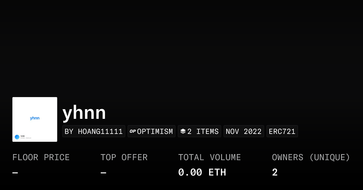 yhnn - Collection | OpenSea