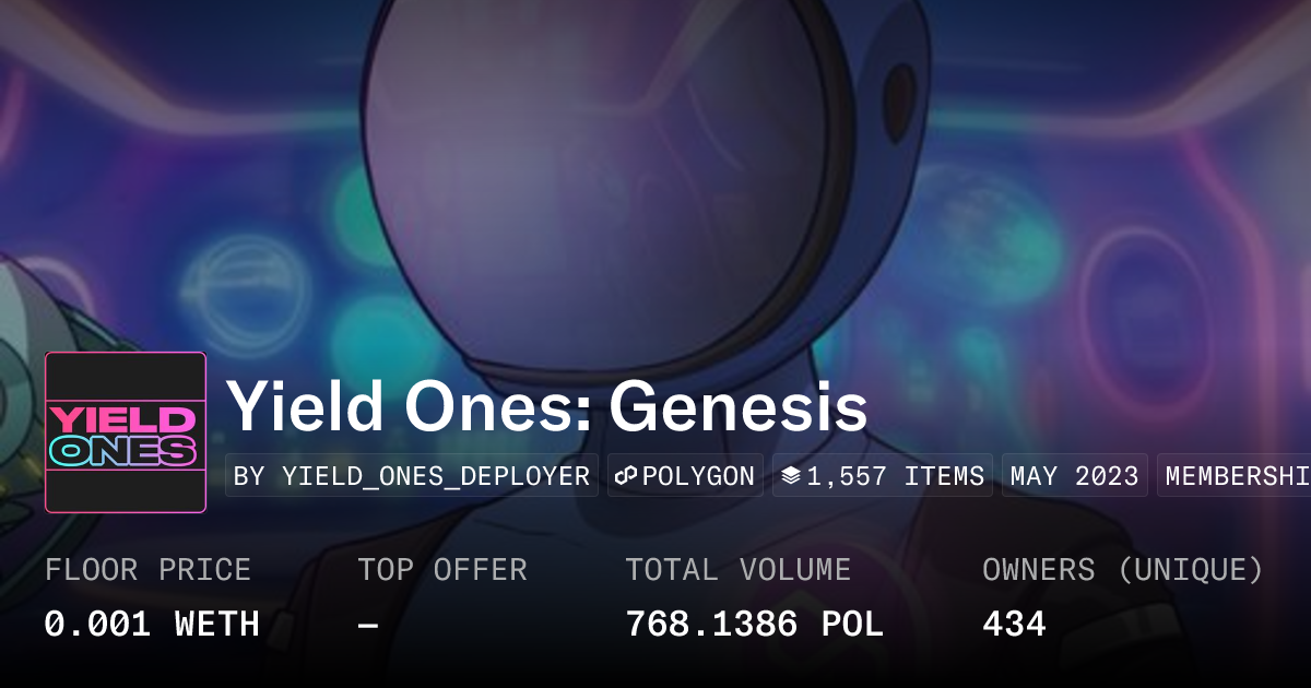 Yield Ones: Genesis - Collection | OpenSea