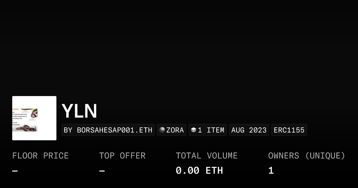 YLN - Collection | OpenSea