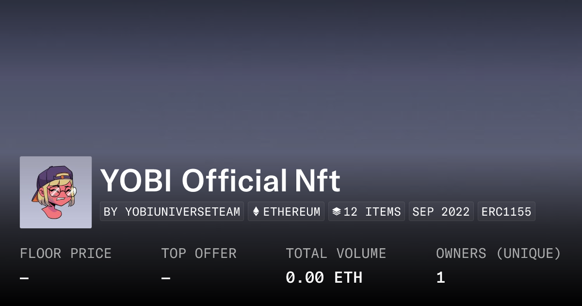 YOBI Official Nft - Collection | OpenSea