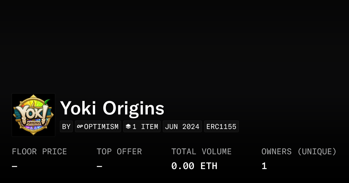 Yoki Origins - Collection | OpenSea