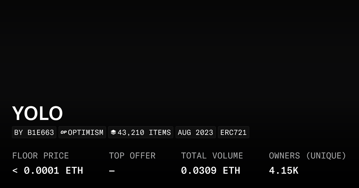 YOLO - Collection | OpenSea