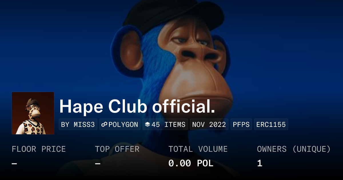 Hape Club official. - Collection | OpenSea