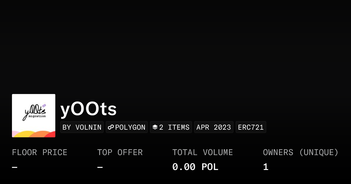 yOOts - Collection | OpenSea