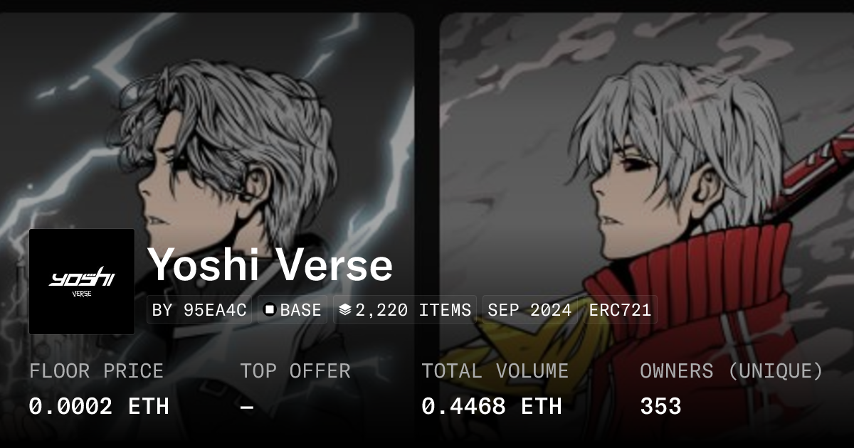 Yoshi Verse - Collection | OpenSea