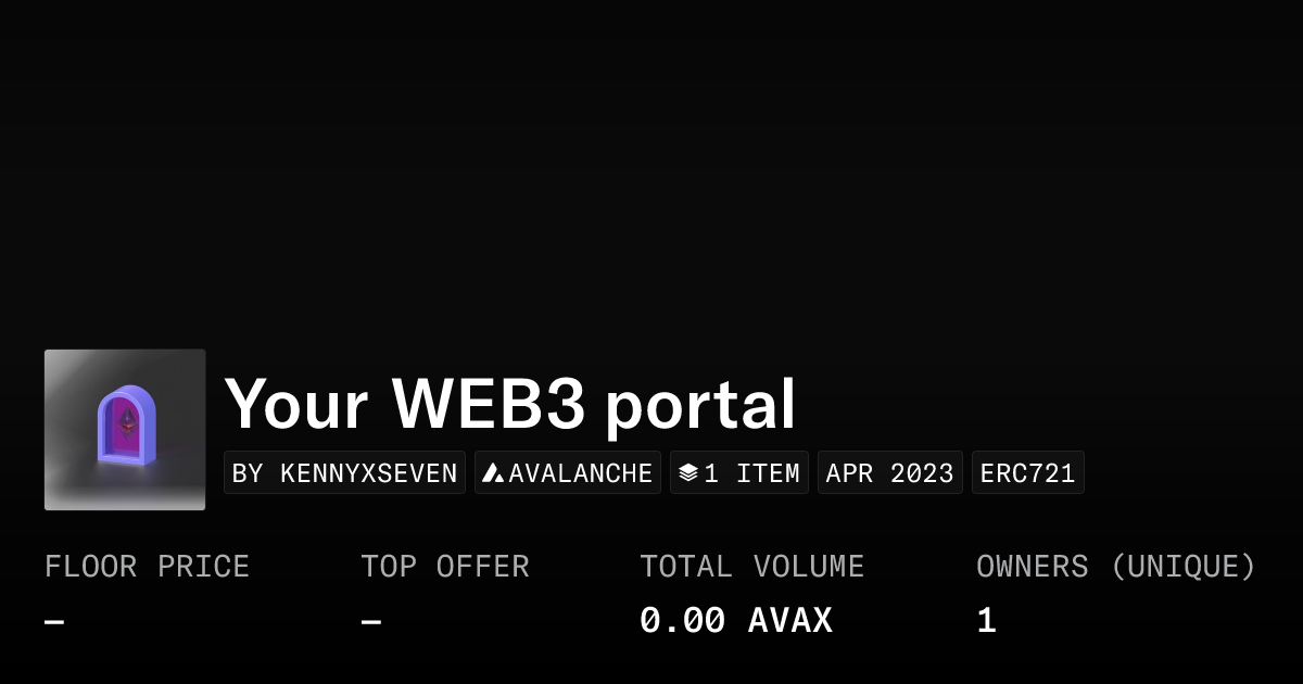 Your WEB3 portal - Collection | OpenSea
