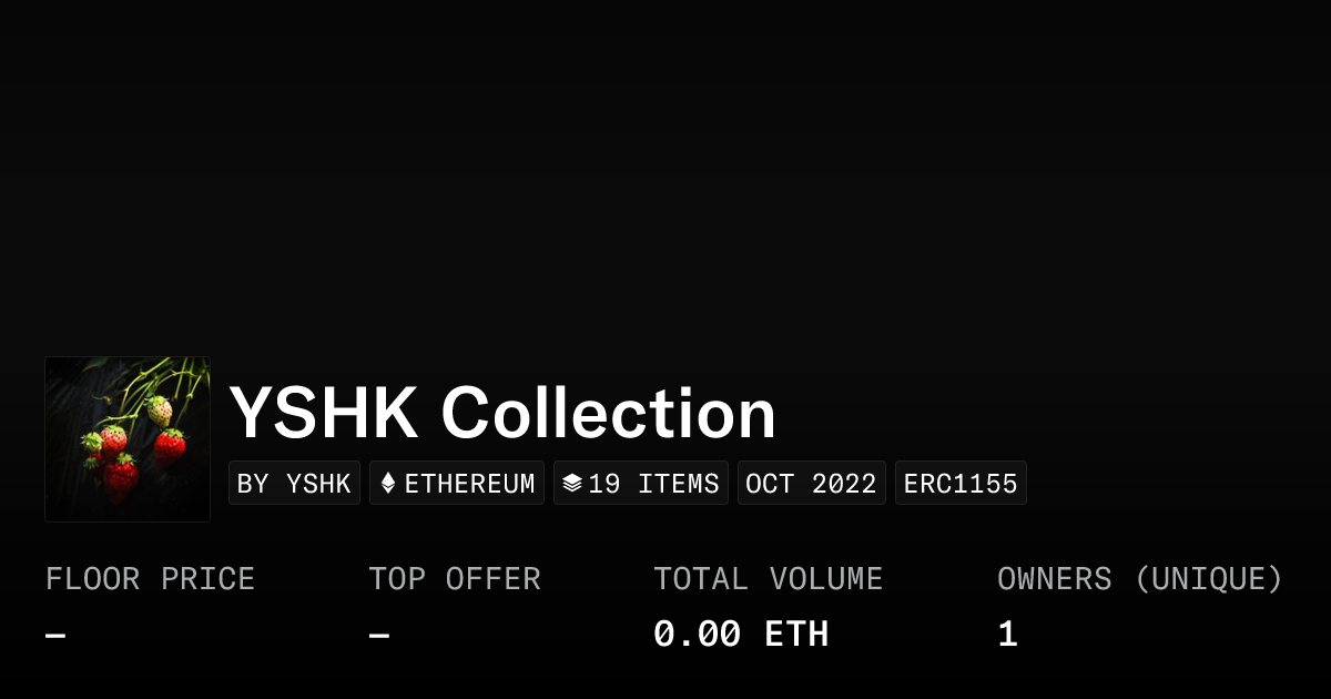 YSHK Collection - Collection | OpenSea