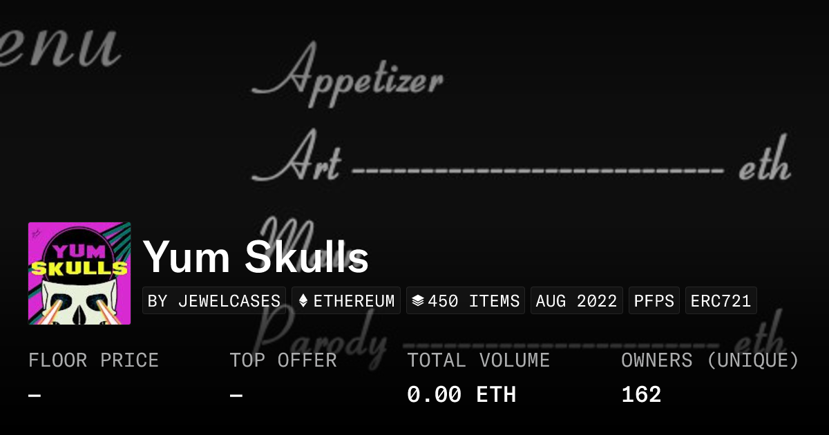 Yum Skulls - Collection | OpenSea