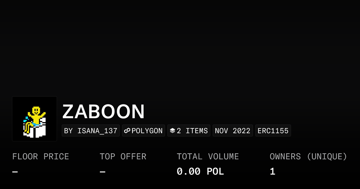 ZABOON - Collection | OpenSea