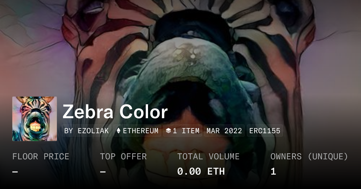 Zebra Color - Collection | OpenSea