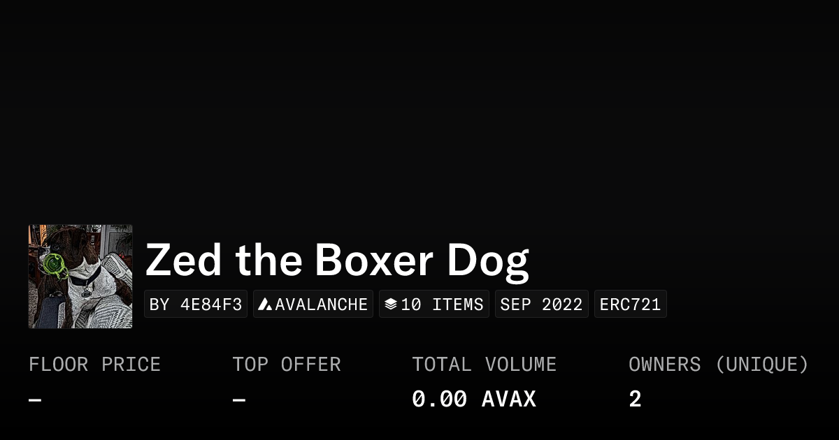 Zed the Boxer Dog - Collection | OpenSea