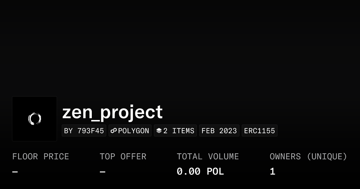 zen_project - Collection | OpenSea