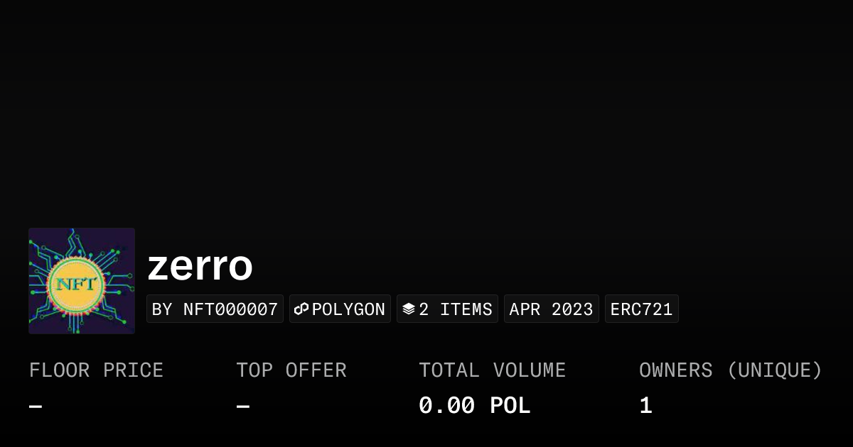 zerro - Collection | OpenSea